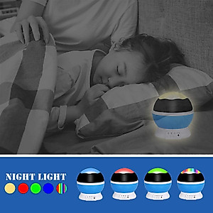 HONGID Dinosaur Night Light for Kids,Night Light Projector Built-in 12 Light Songs 360 Degree Rotating 16 Colorful Lights for Children Kids Birthday, Parties.Baby Stuff