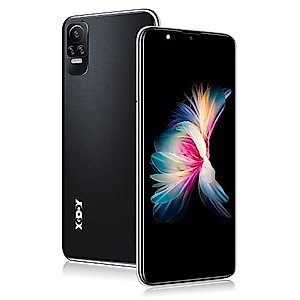 Xgody V40 Unlocked Cell Phones, 6.1 Inch 4G Smartphones, Android 10.0 OS with Free Dual SIM Quad Core, Dual 5MP Camera, 3000 mAh Battery, Face Unlocking (Black)