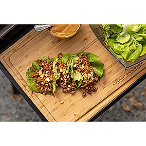 Camp Chef Bamboo Cutting Board - Wood Cutting Board for Kitchen Accessories & Outdoor Cooking - Perfect for Cutting Meat, Veggies, Cheese & More - 14" x 16"