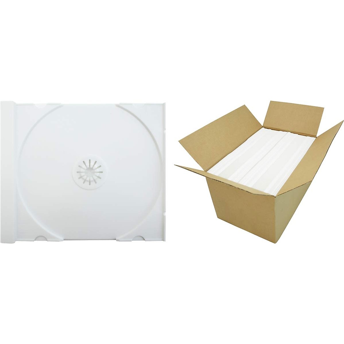 Solid White Standard CD Trays - #CDIR80SW - 400 Trays
