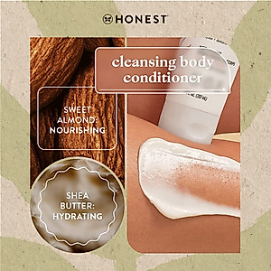 The Honest Company 2-in-1 Cleansing Body Conditioner | Gentle for Baby | Naturally Derived, Vegan, Hypoallergenic | Sweet Almond Nourish, 7 fl oz