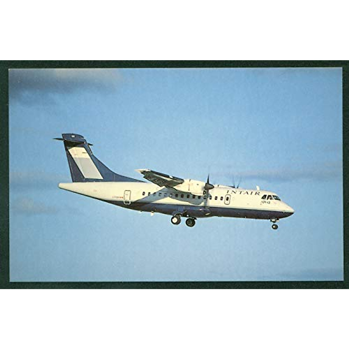Intair Canada Airplane ATR 42 Dorval Airport Montreal Aircraft Postcard