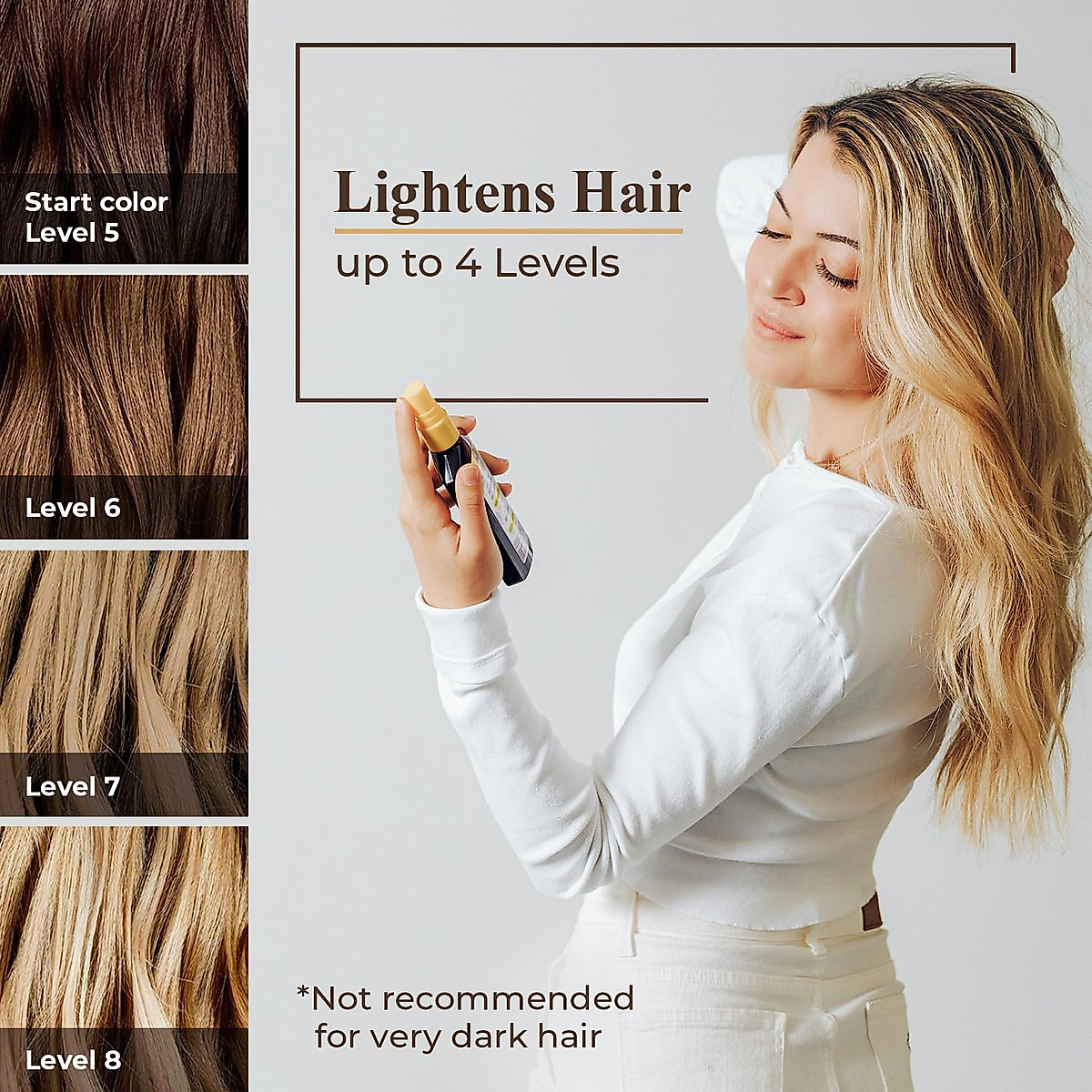 Camomila Intea Natural Blonde Highlights Hair Lightener - Spray with Chamomile Extract - 3.4 Oz