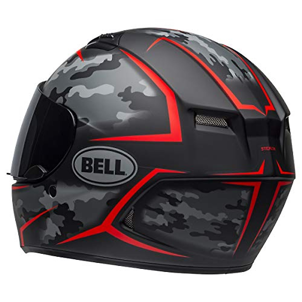 Bell Qualifier Full-Face Motorcycle Helmet (Stealth Camo Matte Black / Red - X-Large)