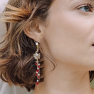 Peacock Pendant Nipple Breast Clamps Clips Nipple Noose Non Piercing Nipple Rings Jewelry Clip on Dangle Earrings for Women Purple