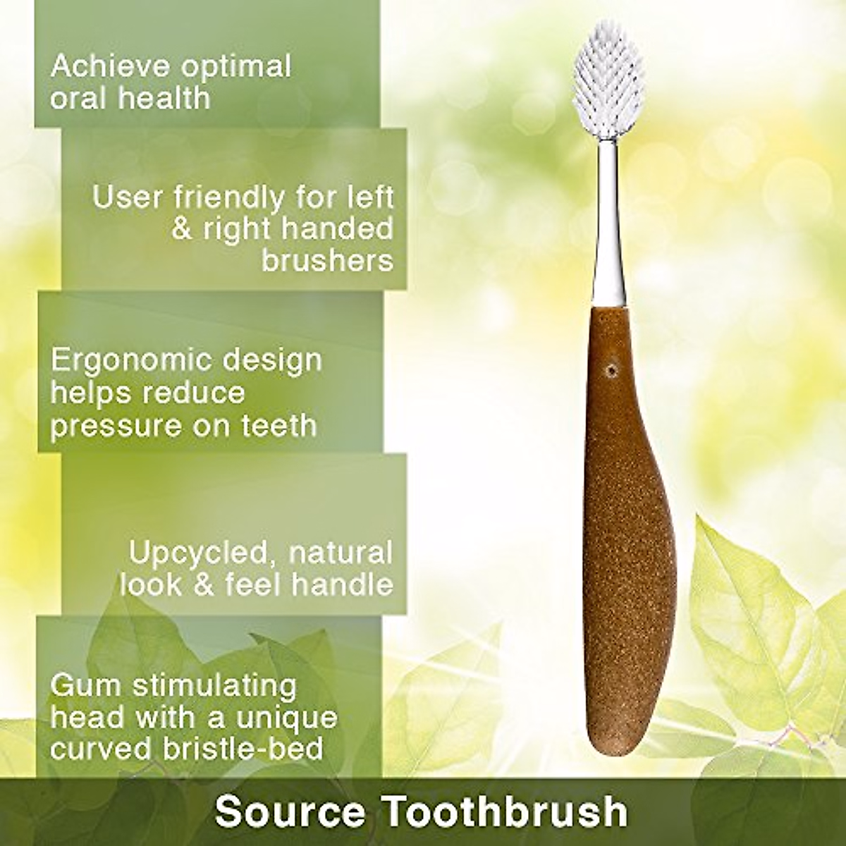 RADIUS - Source Toothbrush, Replacement-Head Technology and a Handle Made from Repurposed Materials, Colors May Vary (Super Soft, 1 Count)