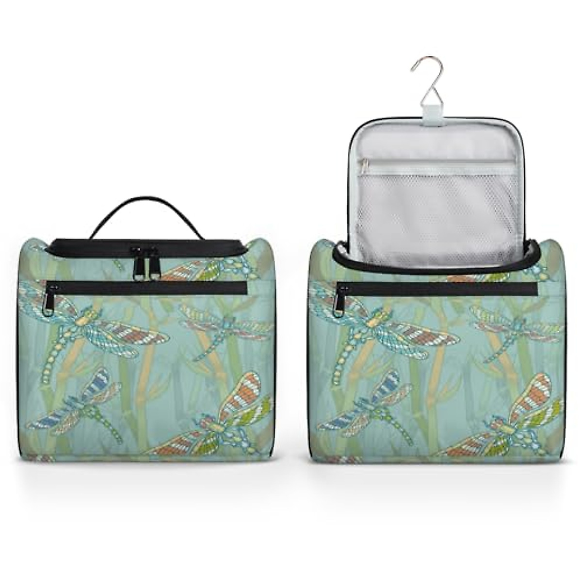 XMNYGJ Dragonfly Paint Hanging Toiletry Bag for Men Women Travel Cosmetic Makeup Organizer Bag Water Resistant Large Portable Wash Case for Accessories, Toiletries, Cosmetics
