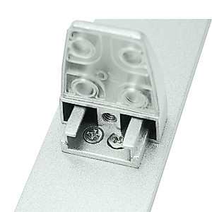 Kongwal Sneeze Guard Clamp Bracket, T-Shaped Desk Partition Clamp with Freestanding Base for Plexiglass or Acrylic Panel - Desktop, Countertop & Reception 1 PC (Assembled)