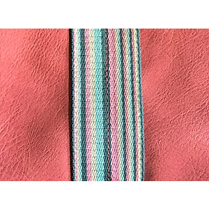 Bungalow360 Original Vegan Leather Striped Pouch Wristlet (Rose)