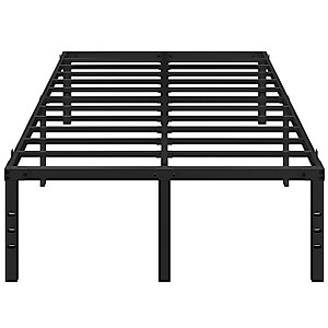 Yaheetech 18 Inch Full Bed Frames Heavy Duty Metal Platform Bed with Under Bed Storage, No Box Spring Needed, Easy Assembly, Sturdy Steel Slat Support, Black