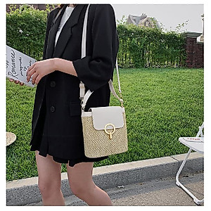 Elegant crochet purse crossbody bags for women purses cross body bag backpack handbags mini small womens backpacks work girls (Beige)