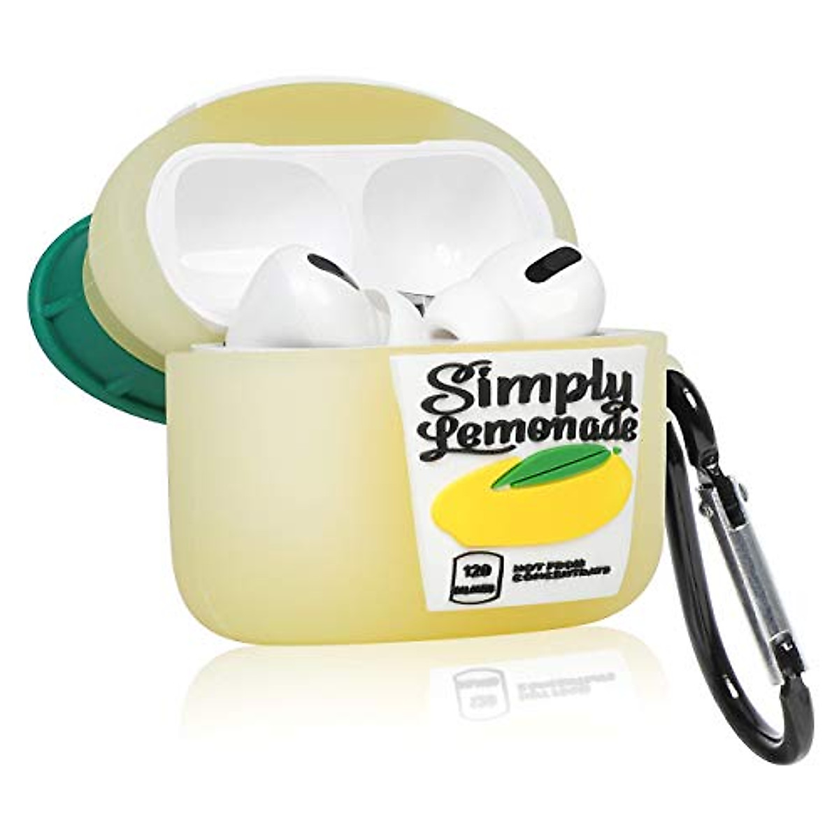 Oqplog for Airpod Pro 2019/Pro 2 Gen 2022 Case - Yellow Lemonade,Food Design Cute 3D Cartoon Funny Kawaii for Airpods Pro Soft Silicone Cover Cool Air Pods Pro Cases for Girls Women Boys Girly Teen