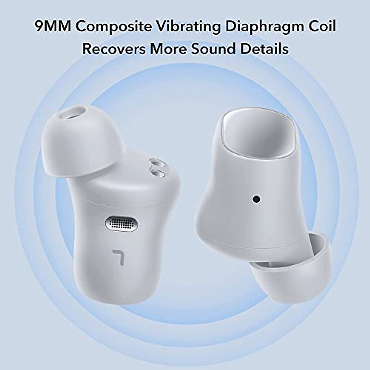 Mi Redmi Buds 3 Pro Airdots in-Ear Wireless Earbuds, 35dB Active Noise Cancellation, Ambient Sound Enhancer, 28 Hr Battery, Triple Mics for Voice Clarity, USB Type-C & Wireless Charging, Glacier Gray