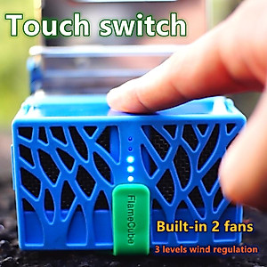 Portable Wood Burning Camp Stove Outdoor Folding Backpacking Stove With Battery To Power USB Charging And Outdoor Camping Picnic BBQ