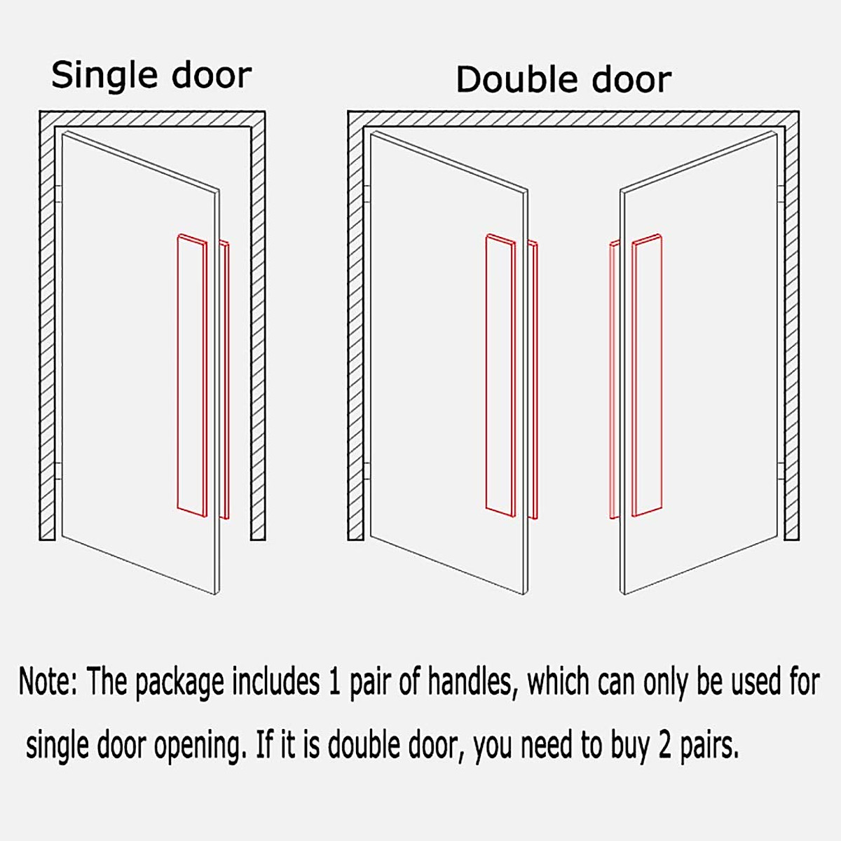 BAZAC Solid Wood Commercial Sauna Glass Door Push-Pull Handle/Home Sliding Wooden Barn Door Handle - Wine Red, 3 Lengths-600×400mm