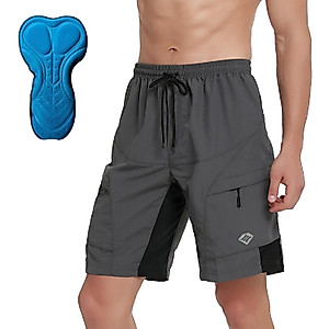 Santic Men's 3D Padded Mountain Bike Shorts Lightweight Cycling MTB Shorts