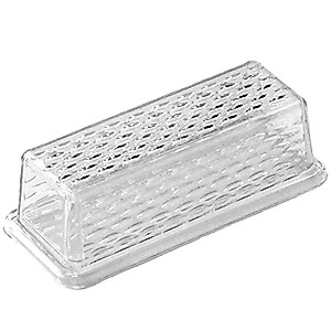 Chef Craft Select Plastic Butter Dish, 7 Inches In Length, Clear