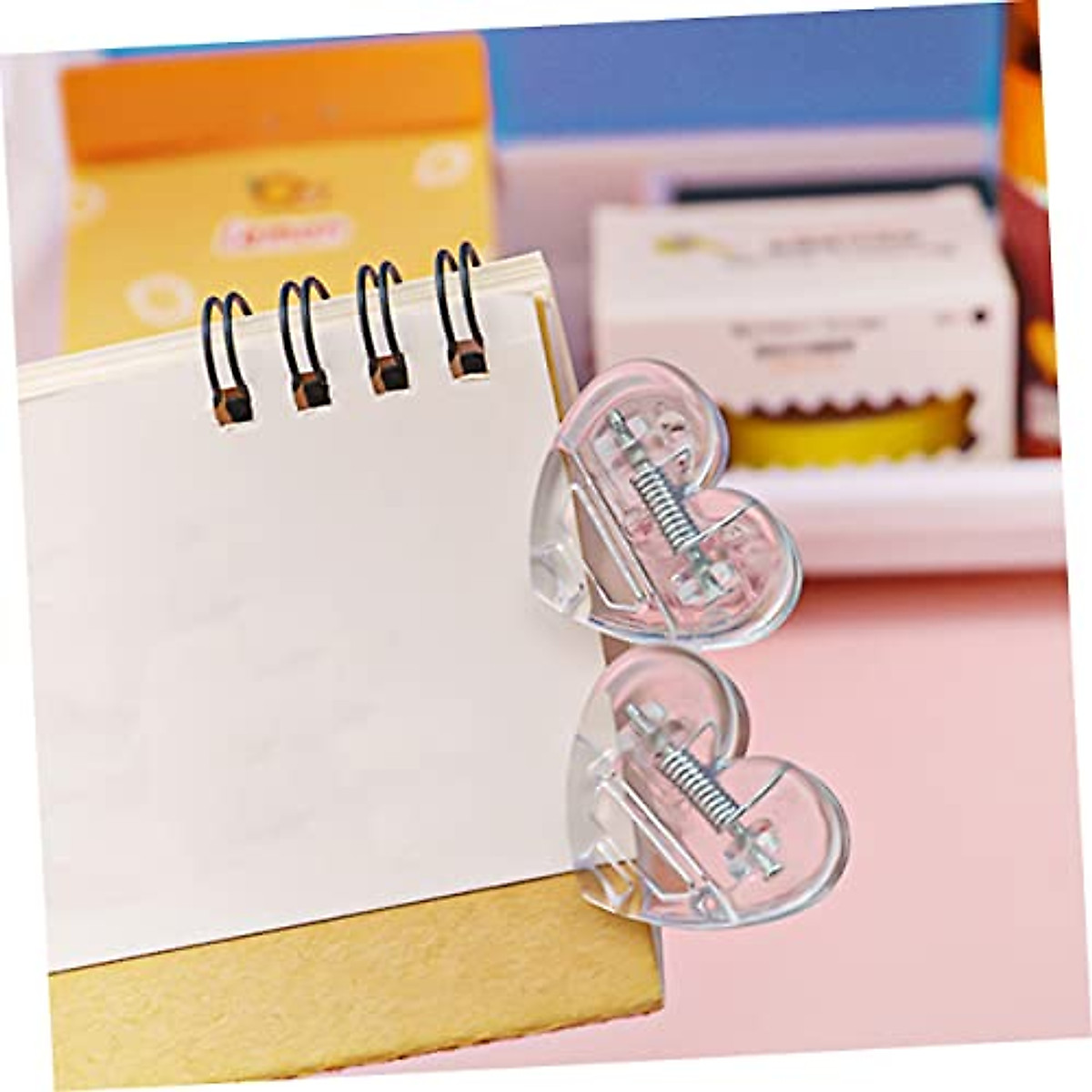 Operitacx 40 Pcs Transparent Love Clip Heavy Duty Bag Clips Money Binder Clips Coffee Bag Seal Clip Large Chip Clips Portable Bag Clips Frog Chip Clips Food Sketchpad Holder Plastic Student