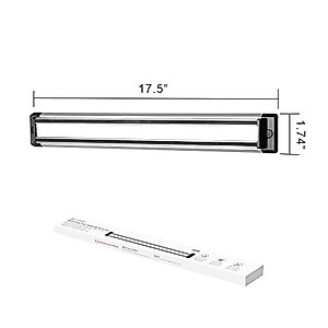 KITCHENDAO Magnetic Knife Rack - 17.5 inch - Knife Holder for Wall with Magnet -Knife Storage Bar Strip - Aluminum - Metal Knives, Utensils and Kitchen Sets Holder