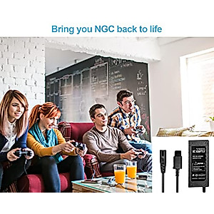 NOVEMS Gamecube AC Power Supply Adapter, Gamecube Power Cord, Compatible with Nintendo Gamecube NGC System (without av cable)