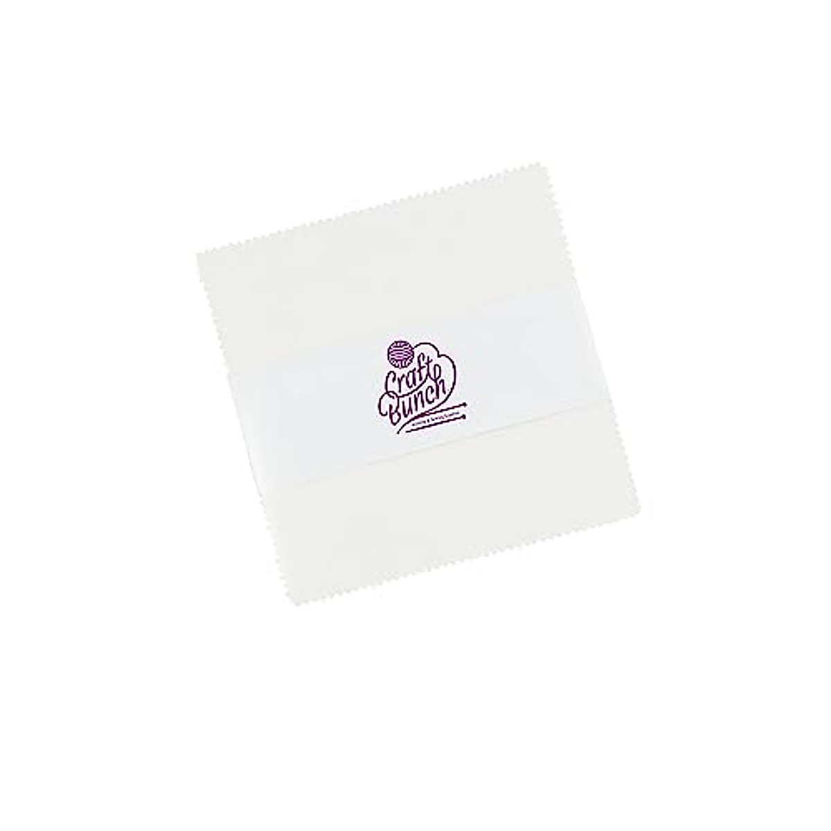 Craft Bunch - 5 inch Charm Pack for Quilting - 42 Precut Cotton Fabric Squares (White)