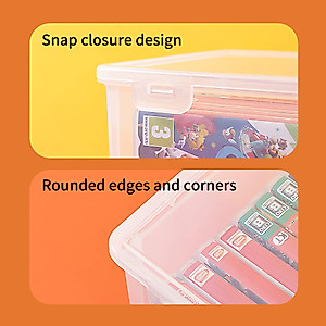 Switch Game Card Storage Box, Support 11Game Card with Protective Case with Storage, Ultra-cleartransparent, Can be Stored Switch Host and Handle and other Accessories