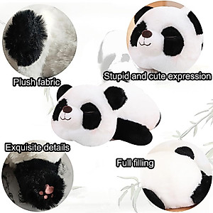 Evlooe Cute Panda Plush Toy, Panda Bear Stuffed Animal Plush Pillow Soft Cartoon Panda Plushies Body Pillow Gifts for Kids Girls(30cm/11.81inch)