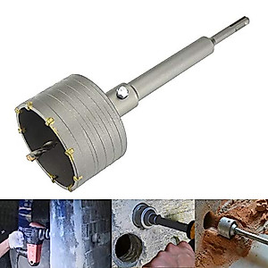 Hanperal 90mm SDS Plus Shank Hole Saw Set, Concrete Hole bit for Brick Concrete Cement Stone