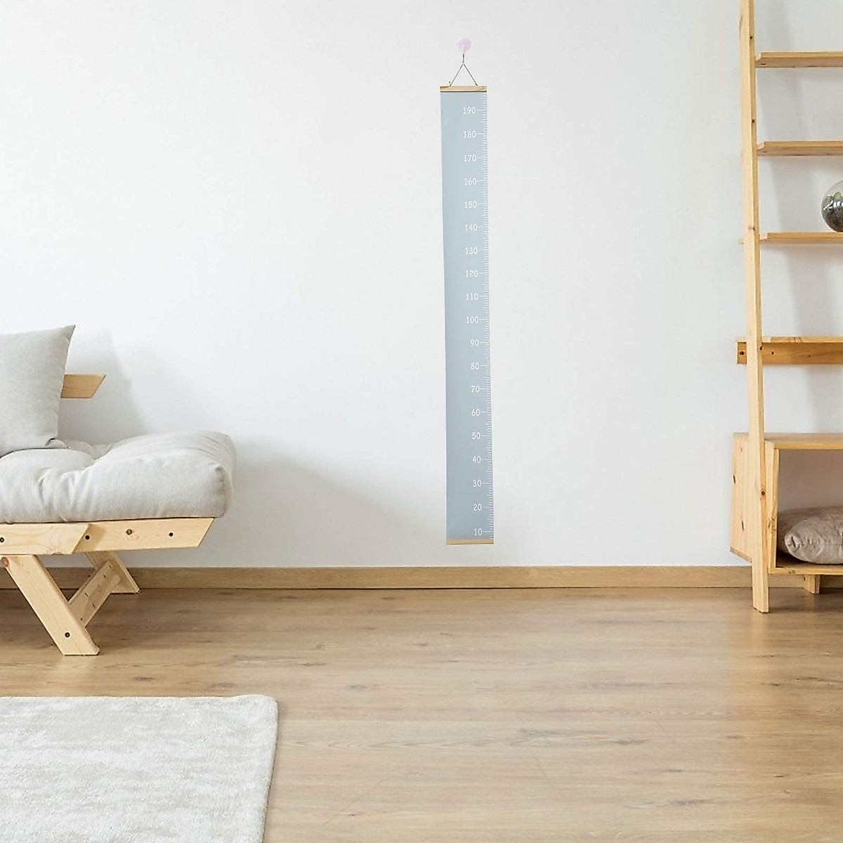 NUOBESTY Baby Growth Chart Canvas Height Measurement Ruler Hanging Ruler Decor for Kids Children Room Nursery Wall Decoration Random Style