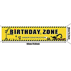 Construction Banner Dump Truck Birthday Banner Boys Birthday Party Decorations Construction Themed Party Supplies Dump Truck Digger Zone Photo Booth Props