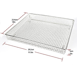 Air Fryer Basket, Compatible for Cuisinart TOA-60 Serie/TOA-65 Air Fryer, 304 Food-Grade Stainless Steel Wire Rack, Cooking and Baking for Convection Toaster Oven