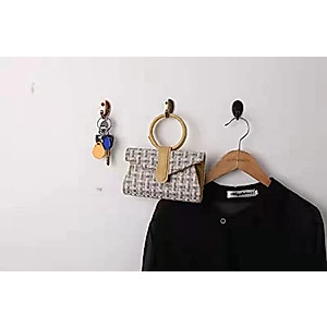 XCHTX Coat Hooks Hardware, Dual Zinc Alloy Hooks Wall Mounted Screws for Hanging Lightweight & Heavy Items Indoor&Outdoor Used,Black