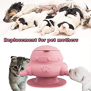 Puppy Automatic Feeder 240ml Dog Bowl Feeder Puppy Feeder Station, Weaning Dish Puppy's Feeding for Feeding Kittens, Puppies and Rabbits