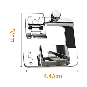 ANYQOO 3 Sizes Rolled Hem Pressure Foot Sewing Machine Presser Foot Hemmer Foot Set (1/2 Inch, 3/4 Inch, 1 Inch) for Singer, Brother, Janome and Other Low Shank Adapter (Rolled Hem Presser Feet)