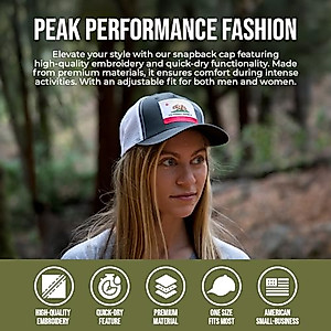 International Tie California State Bear Flag Premium-Quality Hat… White