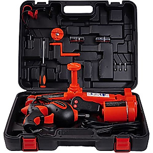 FEANISIFEI Electric Car Jack Kit 3 Ton 12V Electric Car Jack with Impact Wrench Electric Jack for Car SUV Car Emergency Repair Kit