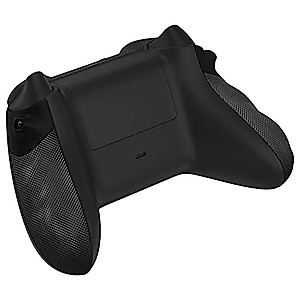 eXtremeRate Flexor Rubberized Side Rails Grips Trigger Stop Kit for Xbox Series X/S Controller, Diamond Textured Black Anti-Slip Ergonomic Trigger Stopper Handle Grips for Xbox Core Controller
