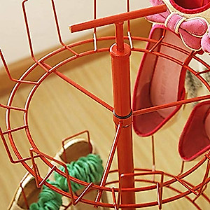 DINGZZ 2-Tier Adjustable Revolving Shoe Rack， Revolving Hanging Shoe Storage Rack