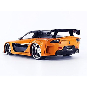 Jada Toys Fast & Furious 1:24 1995 Mazda RX-7 Widebody Die-cast Car w/Han's 2.75" Die-cast Figure, Toys for Kids and Adults