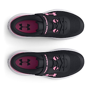Under Armour Girl's Little Kid Surge 3 Alternate Closure, (001) Black/Flamingo/Flamingo, 2