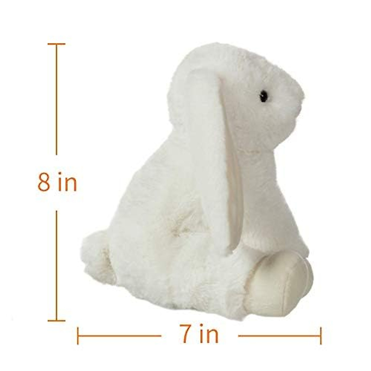 Apricot Lamb Toys Plush Cream Bunny Rabbit Stuffed Animal with Fluffy Soft Ears (Cream Bunny, 8 Inches)