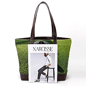 Golf in Grass Sport ) Tote Bags Large Leather canvas Purses and Handbags for Women Top Handle Shoulder Satchel Hobo Bags