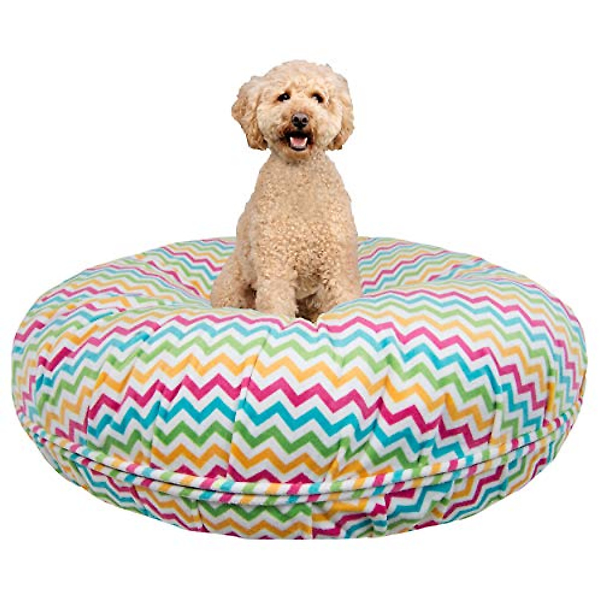 Bessie and Barnie Signature Ocean Wave Luxury Extra Plush Faux Fur Bagel Pet/Dog Bed (Multiple Sizes)