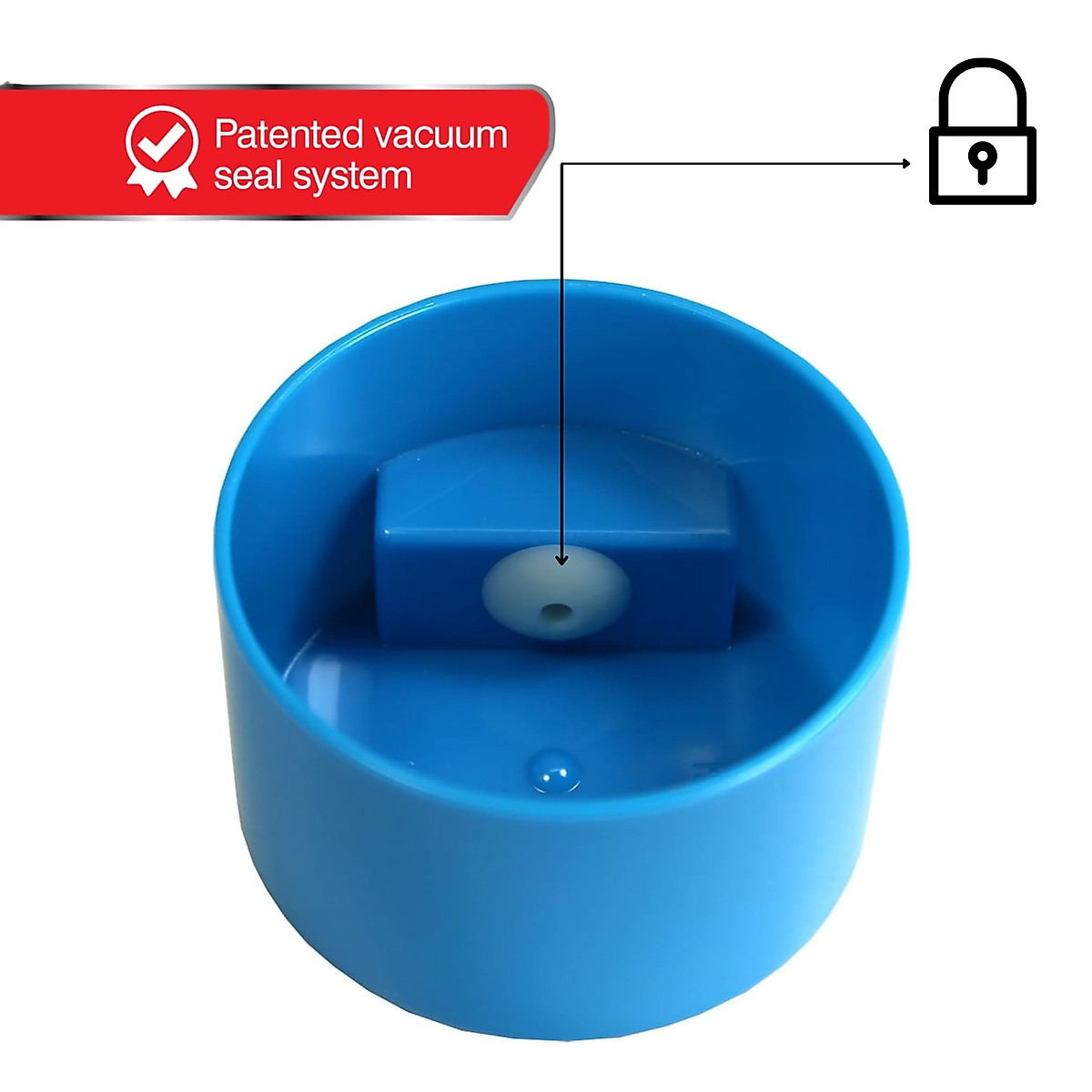 Minivac - 10g to 30 grams Airtight Multi-Use Vacuum Seal Portable Storage Container for Dry Goods, Food, and Herbs - Light Blue Cap & Black Body