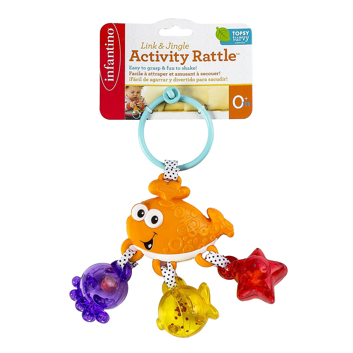 Infantino Link and Jingle Activity Rattle - Whale