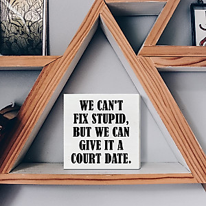 Lawyer Gifts for Men Women, Law Student School Graduation Gifts, Lawyer Retirement Birthday Christmas Gifts, Thank You Appreciation Gifts for Lawyer, A Court Date, Wooden Box Sign Office Desk Decor