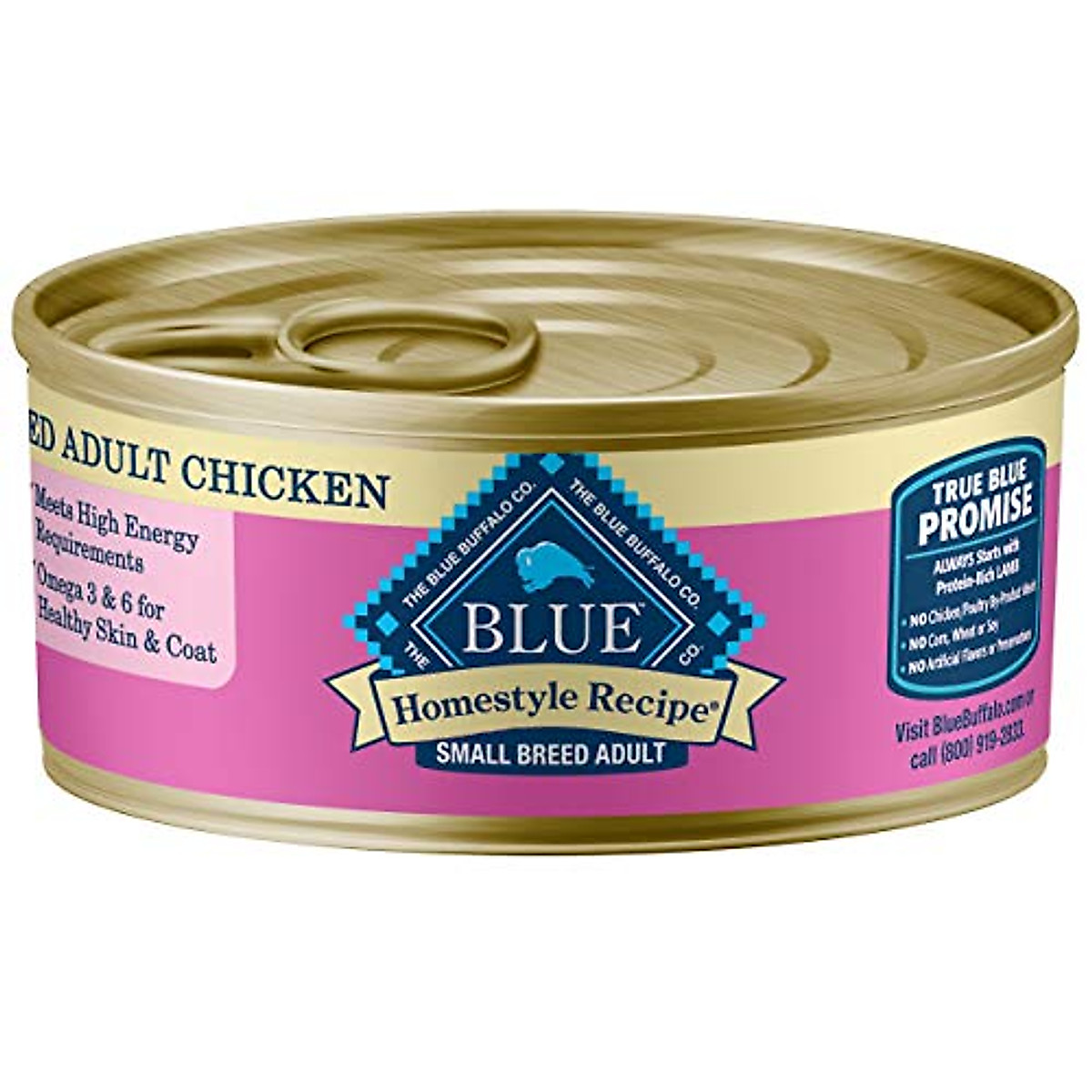Blue Buffalo Homestyle Recipe Natural Adult Small Breed Wet Dog Food, Chicken 5.5-oz can (Pack of 24)