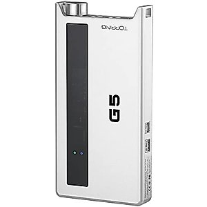 Topping G5 USB DAC, Portable LDAC Audio Built-in NFCA HPA Bluetooth Headphone AMP(Silver)