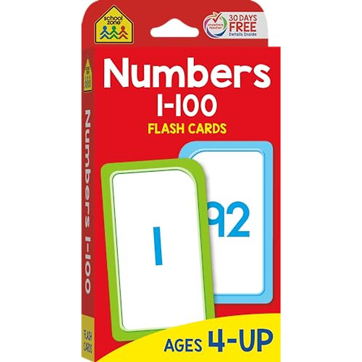 School Zone Get Ready for School Flash Cards: Learn the Alphabet & Numbers Combo Pack, Preschool, Kindergarten, ABCs, Uppercase and Lowercase Letters, Numbers, Counting, and More