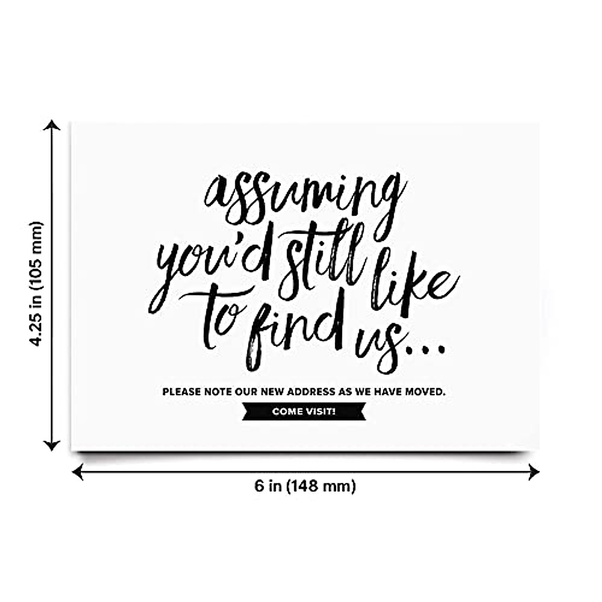 Bliss Collections Moving Announcement Postcard, Change of Address Cards to Announce your New House Address, 4.25"x6" (50 Postcards)